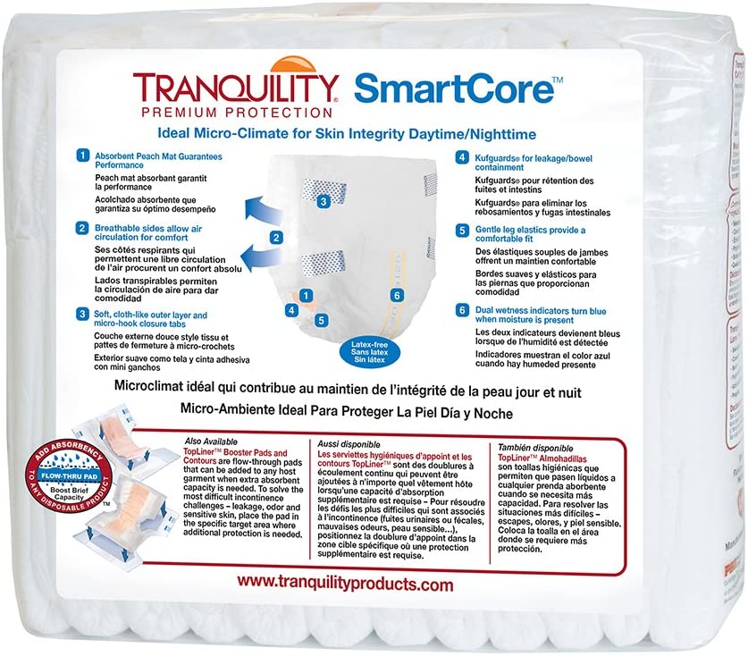 Tranquility Smartcore Briefs Small (Package of 10) | Mobility Care